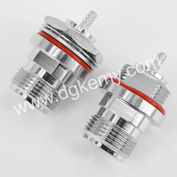 N Female Jack Front Mount Waterproof Connector for RG174 RG316 Coaxial ...