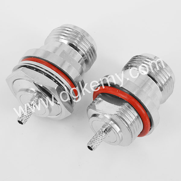 N Female Jack Front Mount Waterproof Connector for RG174 RG316 Coaxial ...